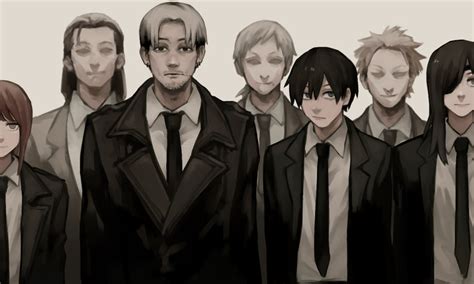 Makima Hayakawa Aki Himeno Kishibe And Flamethrower Devil Chainsaw Man Drawn By Nakano