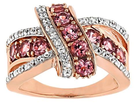 Pink Color Shift Garnet 18k Rose Gold Over Sterling Silver Ring 181ctw