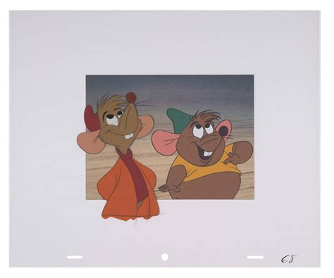 A Production Cel Of Jaq From Cinderella Auction
