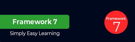 Framework7 Tutorial