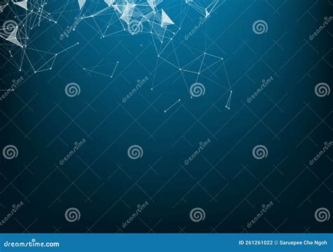 Abstract Technology Futuristic Network Computer Geometric Digital Connection Structure Stock