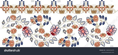 New Boder Design Embroiderywallpapertextildigitaletc Stock Illustration 2481631075 Shutterstock