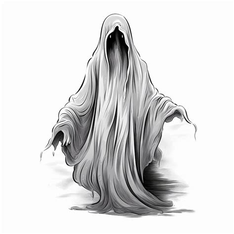 Premium AI Image Halloween Ghost Drawings For Adults