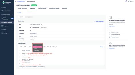 Mailtrap Python Integration Mailtrap Knowledge Base