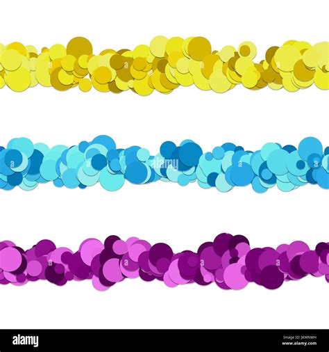 Repeatable Dot Pattern Page Separator Line Design Set Vector Graphic