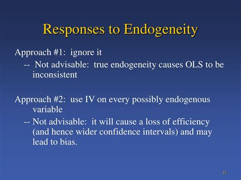 Ppt Econometrics Course Endogeneity And Simultaneity Powerpoint