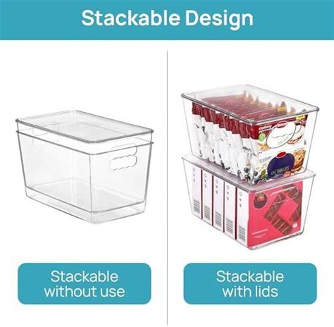 Oem Vtopmart 6 Pack Clear Stackable Storage Bins With Lids Large