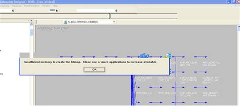 Error Insufficient Memory To Create The Bitmap Error On Opening A Mapping With Large Number Of