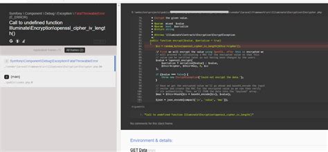Função não definida Illuminate Encryption openssl cipher iv length Página do Alê