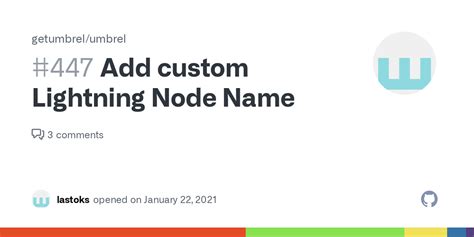 Add Custom Lightning Node Name Issue 447 Getumbrel Umbrel GitHub