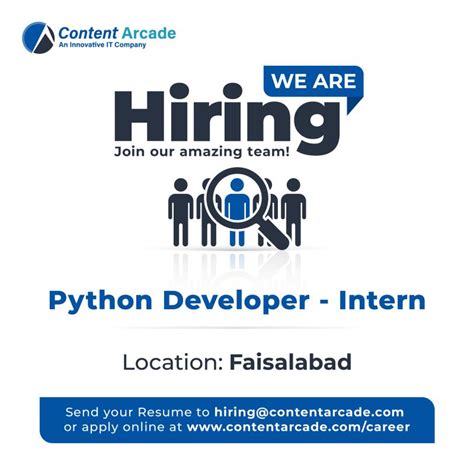 Content Arcade On Linkedin Hiring Pythondeveloper Internship Techcareers Joinourteam Teamca…