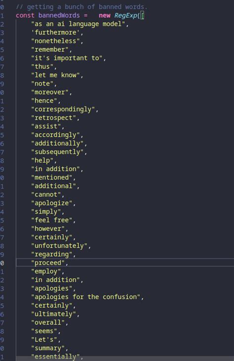 anyone else have a filter to ban common chatgpt phrases what words do you filter out r openai