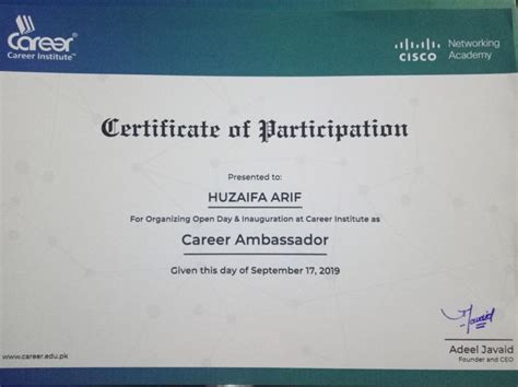 Abu Huzaifa On Linkedin Ambassador Career