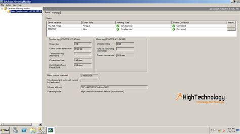 SQL Server Database Mirroring In Domain Environment HighTechnology
