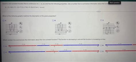 Solved Next Question Sketch A Non Constant Function That Is