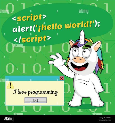 Vector Illustration Of A Unicorn With A Representative Scenario Of