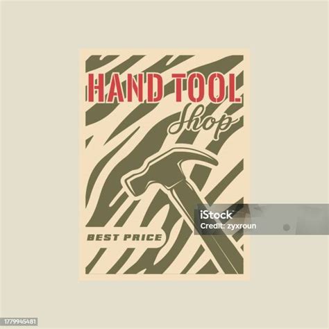목공 포스터 벡터 빈티지 일러스트 템플릿 그래픽 디자인 망치 공구 상점 기치와 복고풍 작풍을 가진 사업 산업 광고를 위한 표시 0명에 대한 스톡 벡터 아트 및 기타 이미지