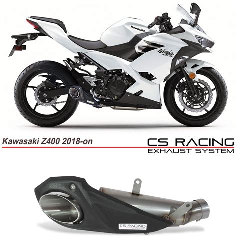 2018 23 Kawasaki Z400 Ninja 400 Cs Racing Slip On Exhaust Muffler