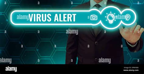 Handwriting Text Virus Alert Business Concept Message Warning Of A Non