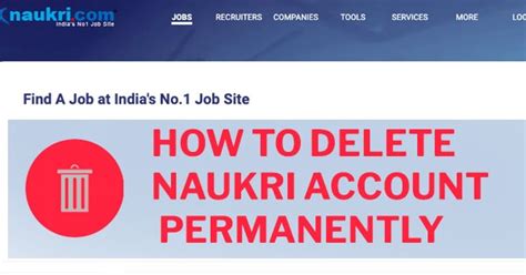 How To Delete Naukri Account Permanently 2021