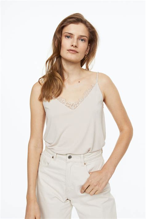 Lace Trimmed Cami Top