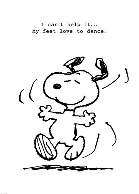 Snoopy Dancing Print Poster Funny Peanuts™ Wall Art Desenio