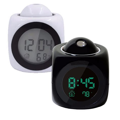 Lcd Projection Led Display Time Digital Alarm Clock Talking Voice Plus Minus Co