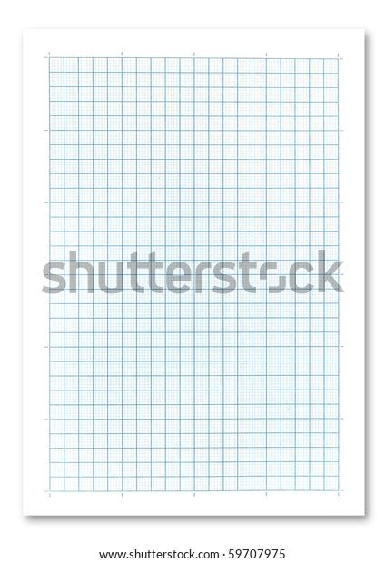 Blue Graph Paper On White Background Stock Photo Edit Now