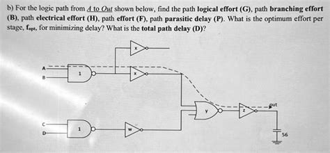 solved for the logic path from 4 to out shown below find the path