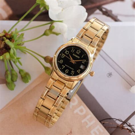 Casio Quartz Stainless Steel Strap Waterproof Gold Analog Ltp V002g 1b