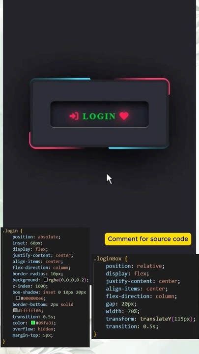 animated login page ️ using html and css html css javascript programming coding codevik