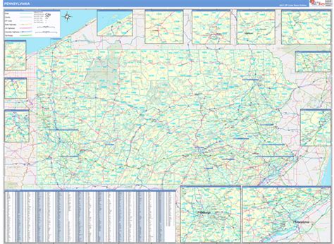 Pennsylvania Zip Code Wall Map Basic Style By Marketmaps Free Hot Nude