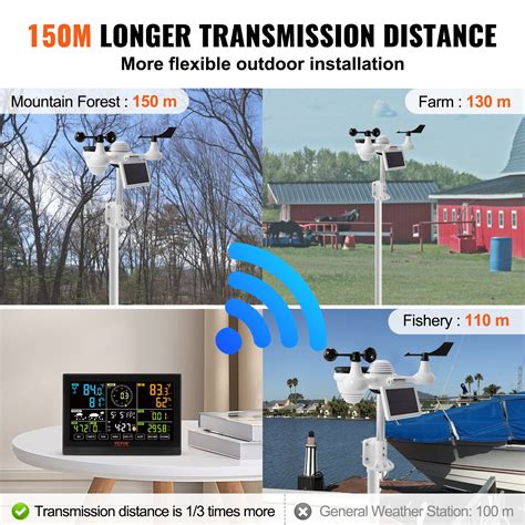 Vevor Vevor 7 In 1 Wi Fi Weather Station 75 In Color Display Home
