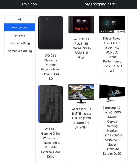 Github Tarekw React Shop A Small React App Using Hooks