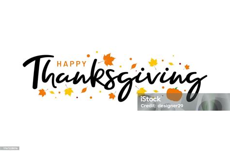 행복 한 추수 감사절 타이포그래피 포스터 흰색 배경에 벡터 디자인 가을 단풍에 대한 스톡 벡터 아트 및 기타 이미지 가을