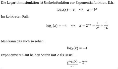Logarithmus Zur Basis 2 Von X Ist Gleich Minus 4 Schule Mathematik Nach X Auflösen