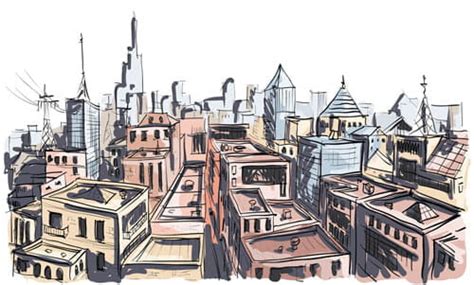 손 그리기 마을 창조적 인 벡터 Eps Uidownload