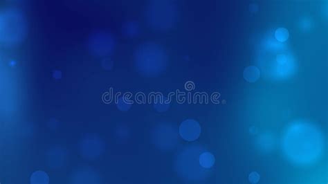 Deep Blue Fade Abstract Background With Soft Glowing Bokeh Light Effects Stock Illustration