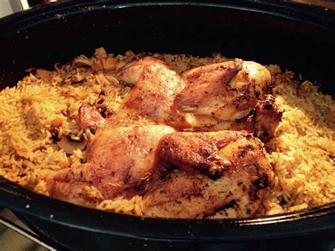 Κοτόπουλο λεμονάτο με ρύζι και πορτοκάλι στη γάστρα