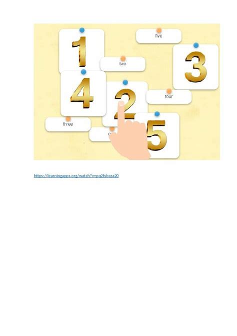 Англійська мова 1 клас Інтерактивна вправа Числівники 1 5 Інтерактивні матеріали