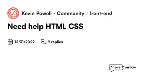 Need Help Html And Css Kevin Powell Community