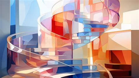 Generative Ai Architectural Abstractions Vibrant Patterns In Architectural Details Stock
