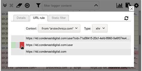 the logger · gorhill ublock wiki · github