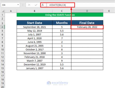 how to add months to a date in excel 2 ways exceldemy
