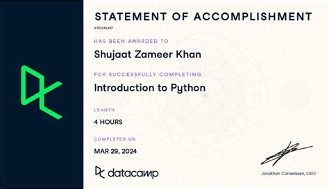 Shujaat Zameer On Linkedin Python Datacamp Dataanalyst Datascience Learningjourney