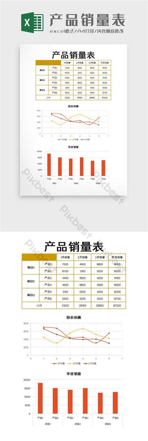 Product Sales Table Excel Template Excel XLS Template Free Download Pikbest