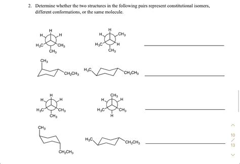 2 Determine Whether The Two Structures In The Following Pairs Represent Constitutional Isomers