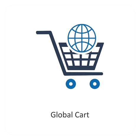 Premium Vector Global Cart And Ecommerce Icon Concept
