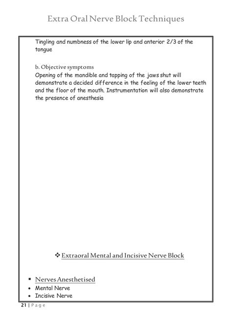 Extraoral Nerve Block Techniques Docx