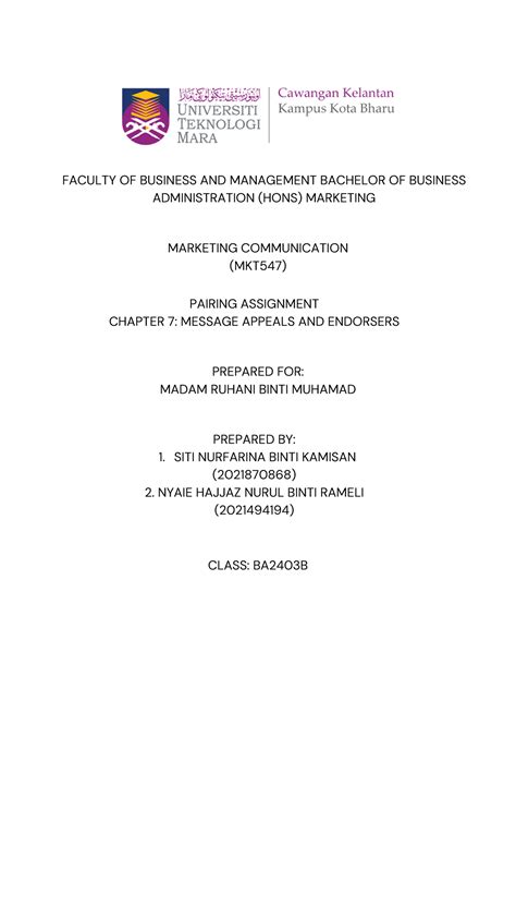 Mgt547 Pairing Assignment Faculty Of Business And Management Bachelor